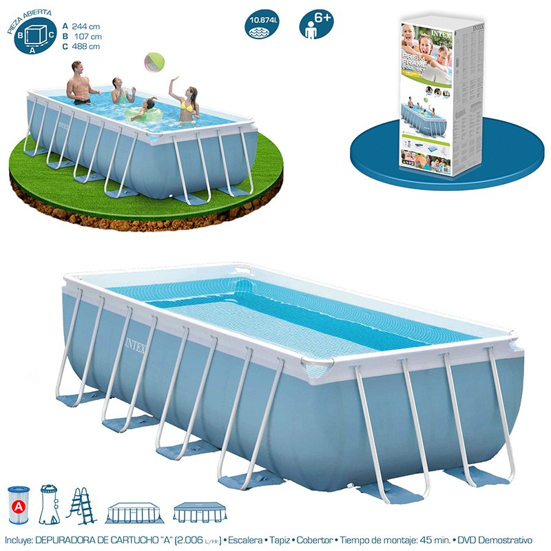 Piscina Intex Prisma Frame 488x244x107 28318NP | Piscinas Desmontables
